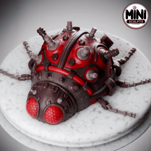 STL file Articulated Sci-fi Ladybug 🐞 ・3D printing model to download・Cults