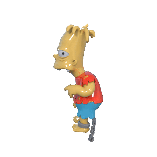 👾 Figure 3d The Simpsons TreeHouse of Horror VII Hugo Simpson Bart twin ...