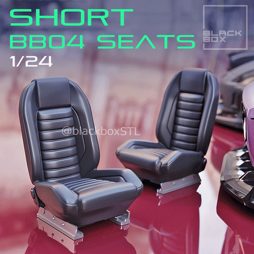 💺 Short Seat BB04 FOR DIECAST AND MODELKITS 1-24th・ 3D File for ・Cults