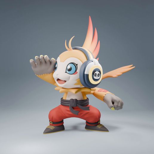 🐉 Kakamon - Digimon Shambala・ STL File for 3D printing・Cults