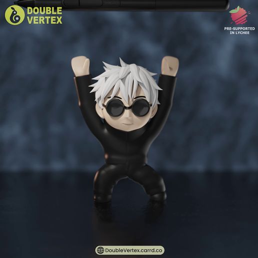 🖊️ Chibi Gojo Satoru Pen Holder – Cute 3D Printable Desk Figure・Free ...