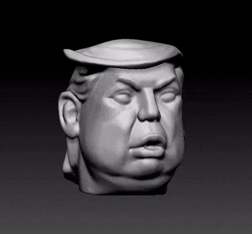 STL file DONALD TRUMP HEAD 🗝️ ・3D print model to download・Cults